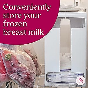 [2 Pack] Breast Milk Storage Tower - Convenient Storage for Milk Freezer Bags - Efficiently Store Milk in Breast Milk Freezer Organizer Tower - Breast Milk Storing Containers for Up to 120 oz of Milk