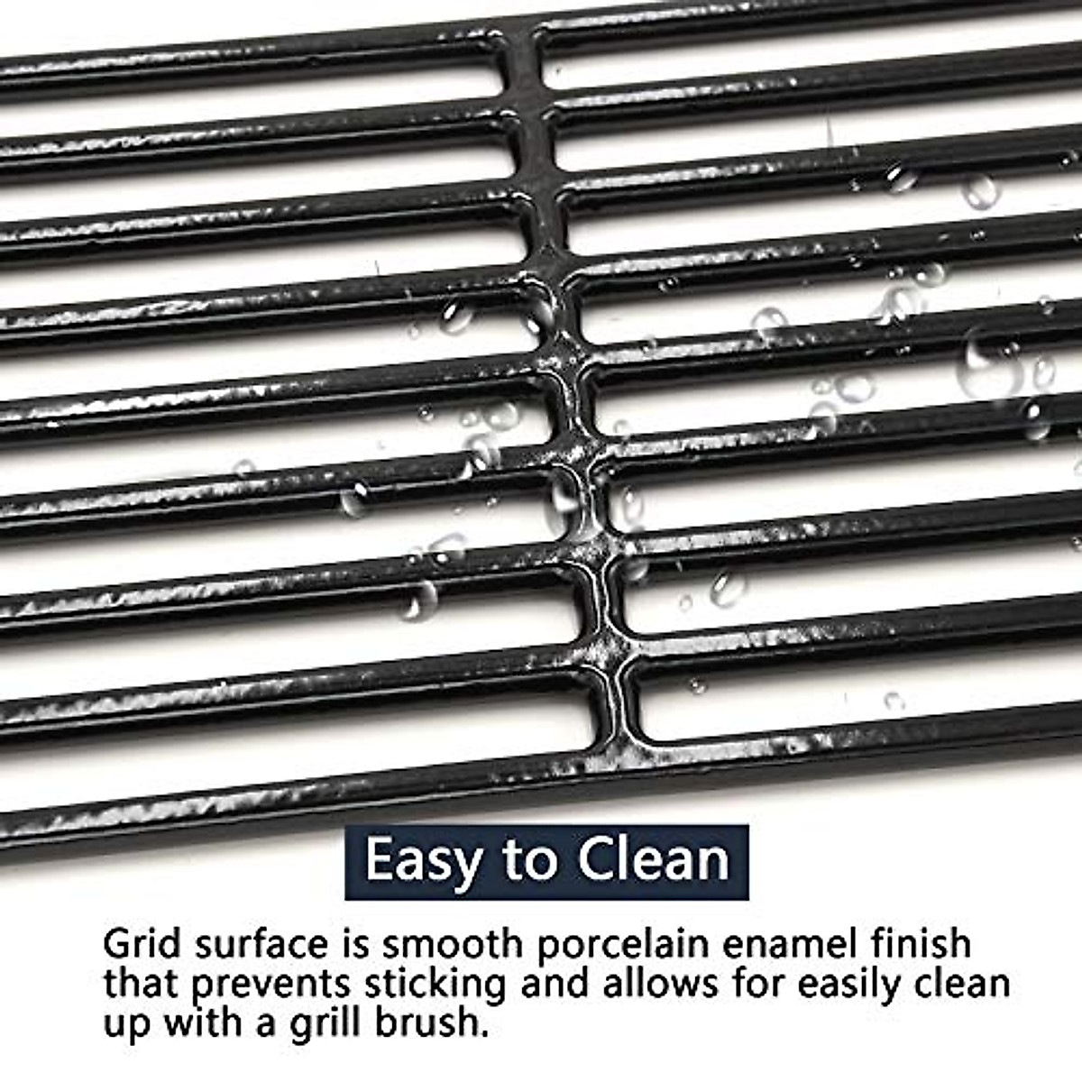 Hongso Grill Parts for Chargriller 5050, 3001, 3008, 3030, 4000, 2121, King Griller 3008 5252, Grill Grates and Heat Plates Included, Set of 3