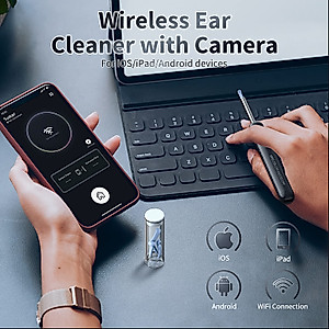 Ear Wax Removal, Ear Cleaner with Camera, Ear Wax Removal Tool with 1080P HD, Wireless Otoscope with Light, Ear Wax Removal Kit for iPhone, iPad, Android Phones