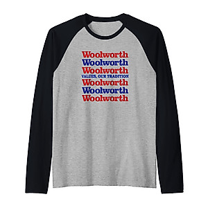 Woolworth Store Retro Vintage Raglan Baseball Tee