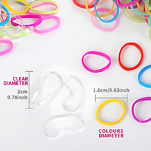 YGDZ 4000pcs Elastic Hair Bands, Clear Hair Elastics Small Mini Girls Rubber Bands Baby Kids Toddlers Hair Ties(2000pcs Clear + 2000pcs Colorful)