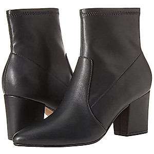 Amazon Essentials Women's Fitted Stretch Heel Boot, Black Shine, 7.5