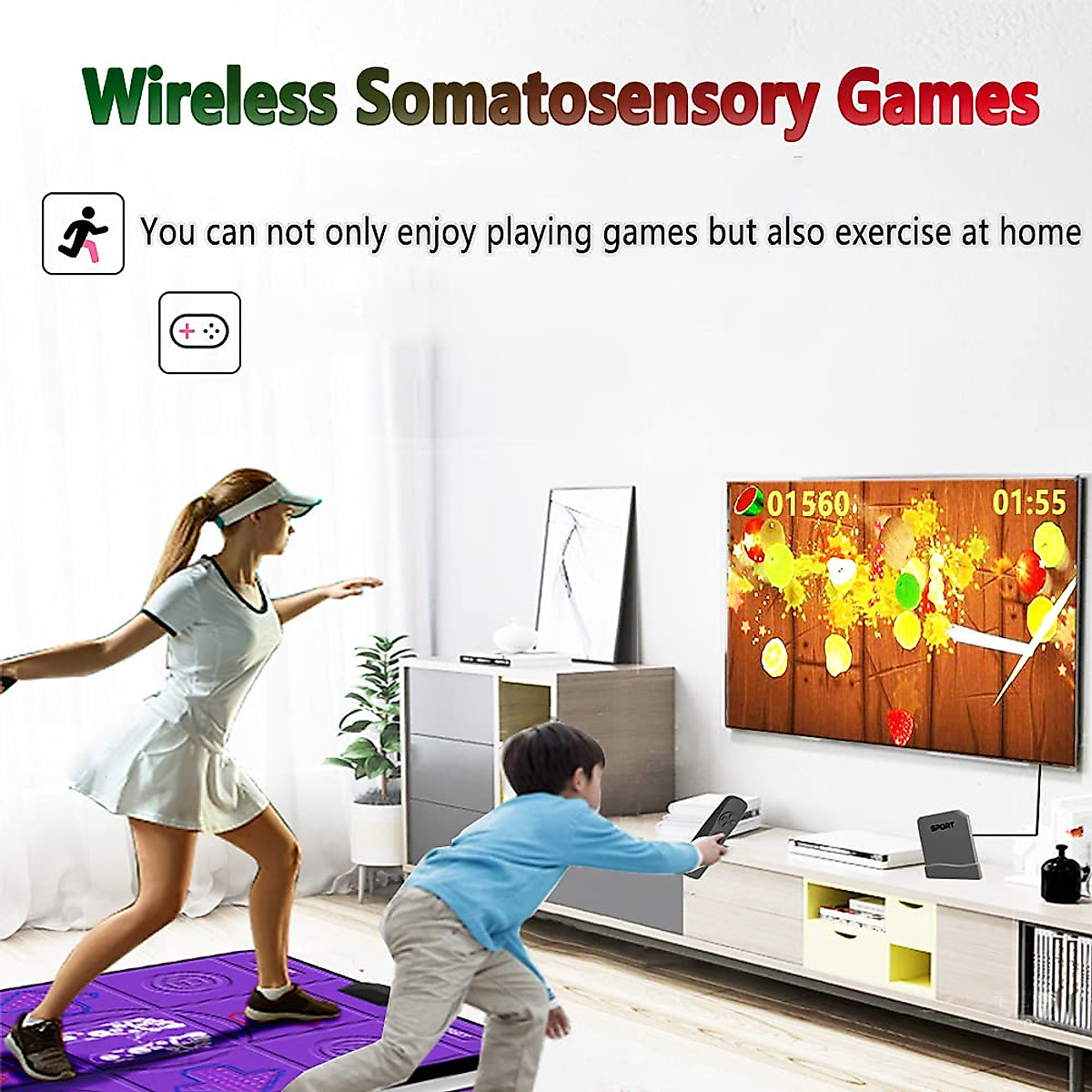 Great Boy 32 Bit TV Video Game Center for Kids with Build in 30 Somatic Games and 30 Wireless Controller Puzzle Casual Games Toy Birthday for Boys Girls (TV Games)