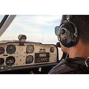 Faro G2 ANR (Active Noise Reduction) Premium Pilot Aviation Headset with Mp3 Input - Black