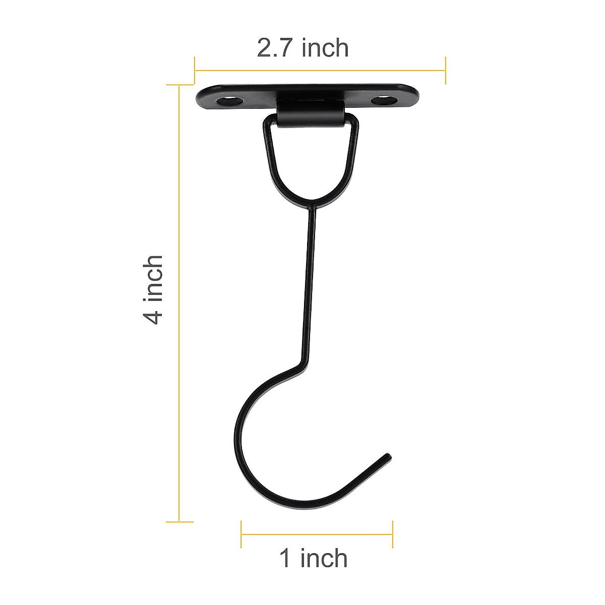 DAJIANG Banana Hook, Metal Banana Hanger Under Cabinet to Keep Bananas Fresh, Banana Holder for Bananas or Other Kitchen Items (Absolute Black)