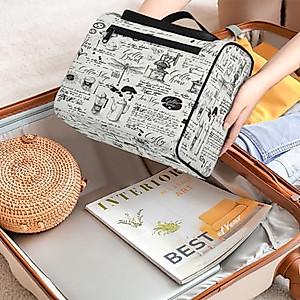 XMNYGJ Vintage Dragonfly Hanging Toiletry Bag for Men Women Travel Cosmetic Makeup Organizer Bag Water Resistant Large Portable Wash Case for Accessories, Toiletries, Cosmetics