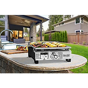 Dyna-Glo DGL260SNP-D 17" Portable 18,000 BTU Propane Griddle – Stainless Steel