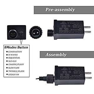 32.8FT 100 LED Indoor/Outdoor Fairy String Lights Plug in, Waterproof Christmas Lights with 8 Lighting Modes for Bedroom, Wedding, Party, Garden, Christmas Tree Decoration