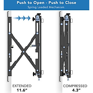 Mount-It! Video Wall Mount with Pop Out Function, Digital Signage TV Menu Board Mount for 32 to 70" TVs, Up to VESA 400x400, Commercial Grade 110 Lbs Capacity