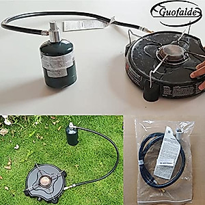 GUOFALDE 12 PSI Pressure Regulator, Replacement for Coleman Classic Power Pack, Tabletop Propane Stove, with 3 Feet Extension Tube Hose Adapter Connect 1LB Bottle