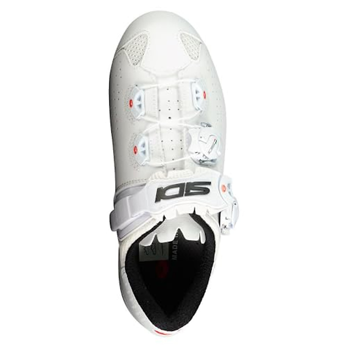 Sidi | Cycling Shoes, Professional Women's Road Bike Shoes Genius 10 Woman, Carbon Sole, Soft Instep Closure System, Integrated Heel, Stiffness Sole 6, Color White White [Size EU 40/US 6.5]