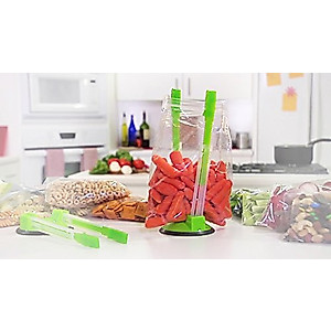 Hestier Baggy Rack For Ziplock Bag Holder Stand Adjustable/Hands Free Clip Food Storage Bag Holder For Ziplock Bag Stands / 3 Pack/3pcs