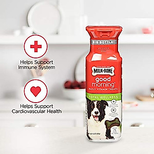 Milk-Bone Good Morning Daily Vitamin Dog Treats for Total Wellness, 15 Ounces