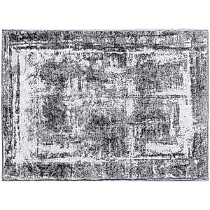 Hudson Comfort 6x8 Area Rug – Faux Cashmere Living Room Area Rug – Machine Washable Area Rugs with Anti-Slip TPR Back – Super Soft 6mm Pile Height Area Rug – Pet-Friendly Area Rugs for Bedroom - Grey