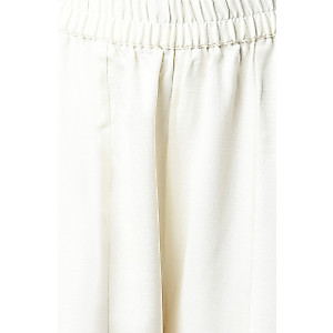 Janasya Indian Women's Off- White Yoke Printed Poly Silk Kurta with Palazzo and Dupatta