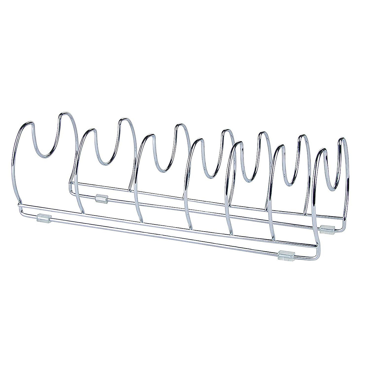 InterDesign Classico Kitchen Cabinet Storage Organizer for Skillets; Pans - 17"; Chrome