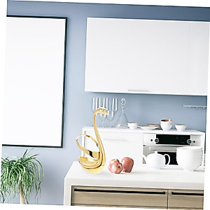 OKUMEYR 1 Set Swan Fork Pedestal Coffee Spoons Cooking Utensil Basket Wedding Decor Silverware Tableware Organizer Forks Stand Holder Mini Forks Drying Rack 304 Stainless Steel Decorations