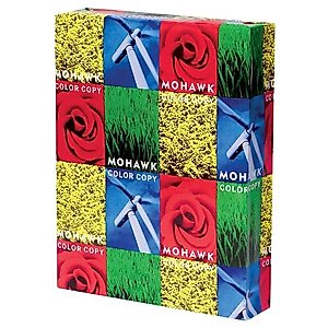 Mohawk Color Copy 98 Paper and Cover Stock, 98 Bright, 28 lb Bond Weight, 8.5 x 11, Bright White, 500/Ream