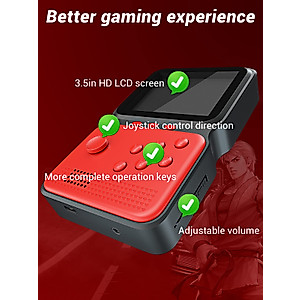 Fordim Handheld Game Console, Retro Mini Game Player with 800+ Classic Games, 3.5 Inch Screen 1020mAh Rechargeable Battery, Portable Game Console Support TV Connection