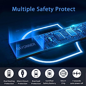 RAYONNER Lighter Electric Candle Lighter Rechargeable USB ARC Lighter (1 Pack - Black)