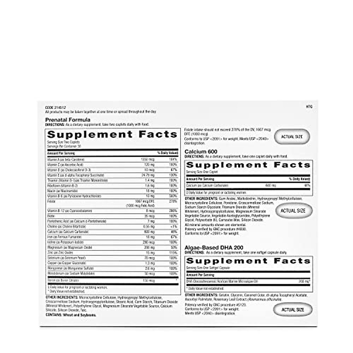 GNC Women's Prenatal Program | Daily Supplement System | Supports Healthy Development for Your Baby with Zinc & Iron for Fetal Needs | Targeted Prenatal and Pregnancy Essentials | 30 Packs