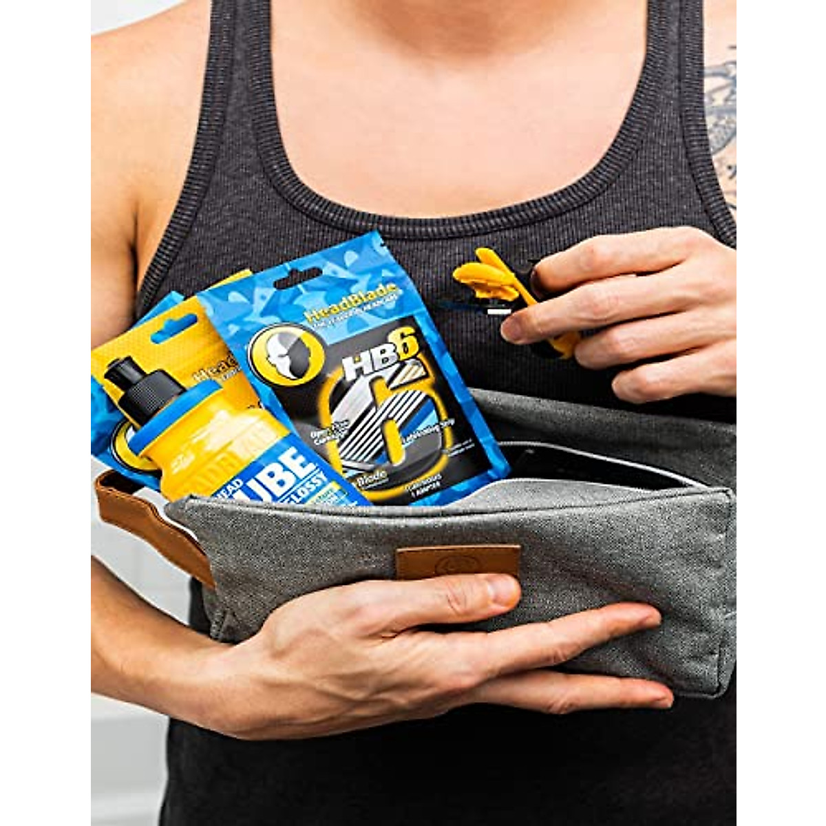 HeadBlade HB6 Refill Blades - 6 Stainless Steel Blades for No Tugging or Pulling, Shave Less, Works for Face, Body, and Scalp