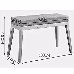 Nordic Bench-Dining Chair Solid Wood Simple Dining Stool Home Low Stool Fashion Shoes Square Stool Dining Stool Bed Tail Stool Footstool (Color:Green)