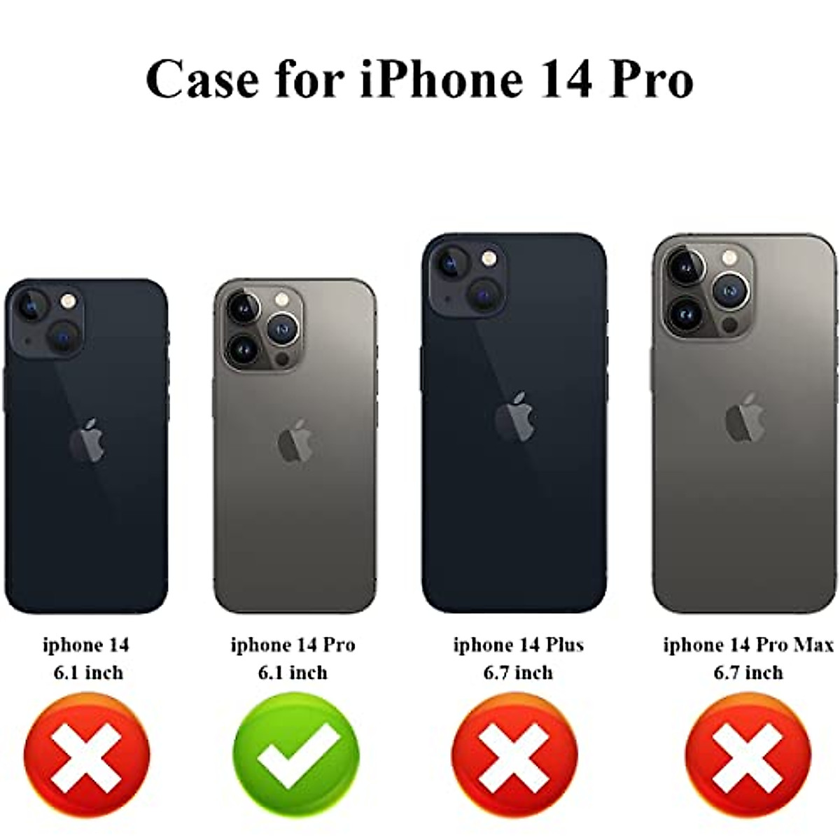 LakiBeibi Phone Case for iPhone 14 Pro Dual Layer Lightweight Premium Leather Case for iPhone 14 Pro Wallet Case with Card Holders Flip Case Protective Case for iPhone 14 Pro 6.1 Inches,Rose Gold