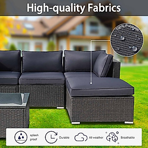 FKSLIFE Outdoor Couch Cushions Covers,11Pieces Outdoor Patio Cushion Covers Replacement Waterproof Sofa Cushions,Furniture Covers Cushion Slipcovers Set(Dark Grey)