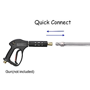 M MINGLE Pressure Washer Extension Wand, Pressure Washer Gun with Extension Wand, 5 Nozzle Tips