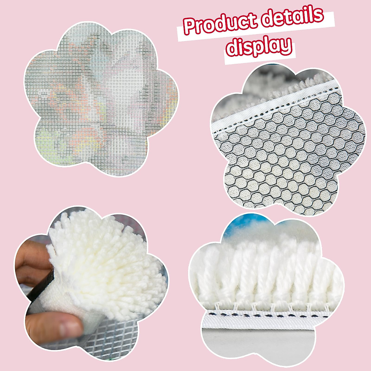 DL-YTG Latch Hook Kits Rug Three horses Crochet Yarn Cushion Colour Pre-Printed Canvas Cover Rug Needlework DIY Hook and Latch Kit Home Decoration 52x38cm/20 X15 inch