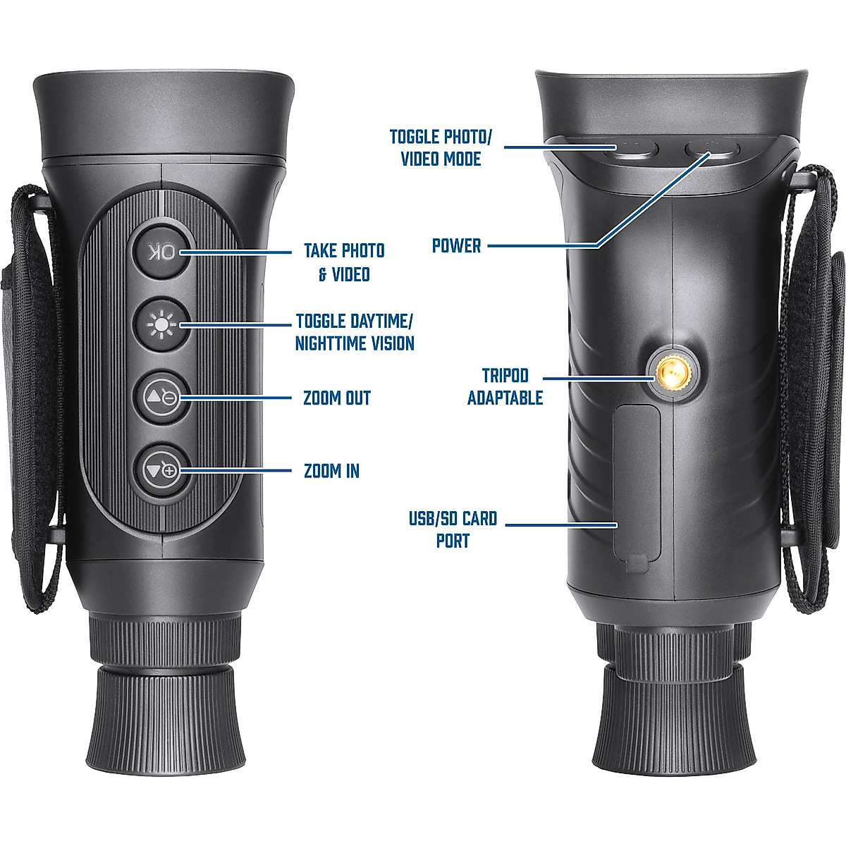 Barska NV-1 Night Vision Infrared Digital Monocular - Small, Compact, and Lightweight Design