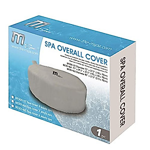 Shatchi B0302925 Mspa 6 Person Hot Tub Cover Cap Outdoor Garden Patio Furniture Swimming Pool Dustproof Waterproof Heat-Resistant UV Protection Overall Spa Safety Protector, 6Person-215 x 70Cm, Grey