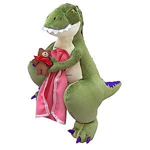 MerryMakers How Do Dinosaurs Say Good Night? Plush Doll, 14-Inch , Green