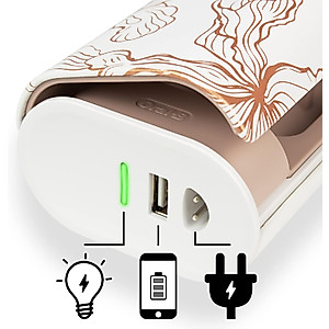 Oral-B Genius Series Travel Toothbrush Kit with Charging Function for 1 Handpiece and 2 Toothbrush Heads | Set Includes Travel Case and US-Charging Cable (Dragonfly Gold)