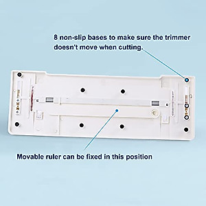 Paper Cutter Paper Trimmer 4 in 1 Ultra Light Trimmer with Dial Blades of Straight, Wavy, Dotted, Creased for Paper Craft, Scrapbook, Photos, Postcards,Coupons, Gift Card, Label (White)