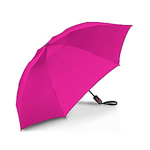 ShedRain Unbelievabrella Inverted, Upside Down, Automatic Open & Close Car Umbrella – Windproof & Rainproof - Heavy Duty, Double Layer Reverse Canopy Protects Men & Women from Outdoor Wind & Rain (Hot Pink)