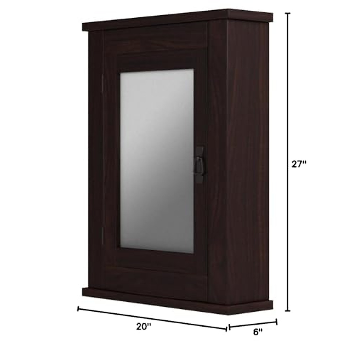 Primitive Mission Medicine Cabinet/Dark Walnut/Solid Wood & Handmade/Surface Mount