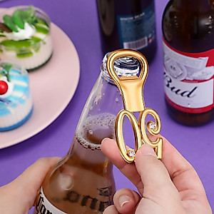 36 Pieces 50th Bottle Openers Golden Birthday Bottle Opener with Present Box Packing for 50th Birthday Party Favors 50th Wedding Anniversary Party Souvenirs Decorations Bottle Opener (Black Package)