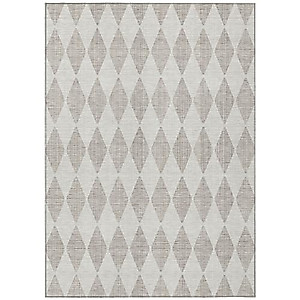 Addison Rugs Chantille ACN578 Beige 9' x 12' Indoor Outdoor Area Rug, Easy Clean, Machine Washable, Non Shedding, Bedroom, Living Room, Dining Room, Kitchen, Patio Rug