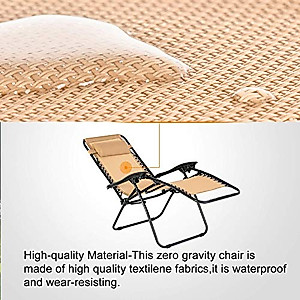 Mecor 3PC Zero Gravity Lounge Chairs Beach Chairs Patio Chairs Adjustable Folding Recliner with Folding Table Outdoor Yard Beach