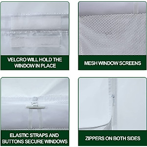 Eurmax USA Full Zippered Walls for 10 x 15 Easy Pop Up Canopy Tent,Enclosure Sidewall Kit with Roller Up Mesh Window and Door 4 Walls ONLY,NOT Including Frame and Top（Black）
