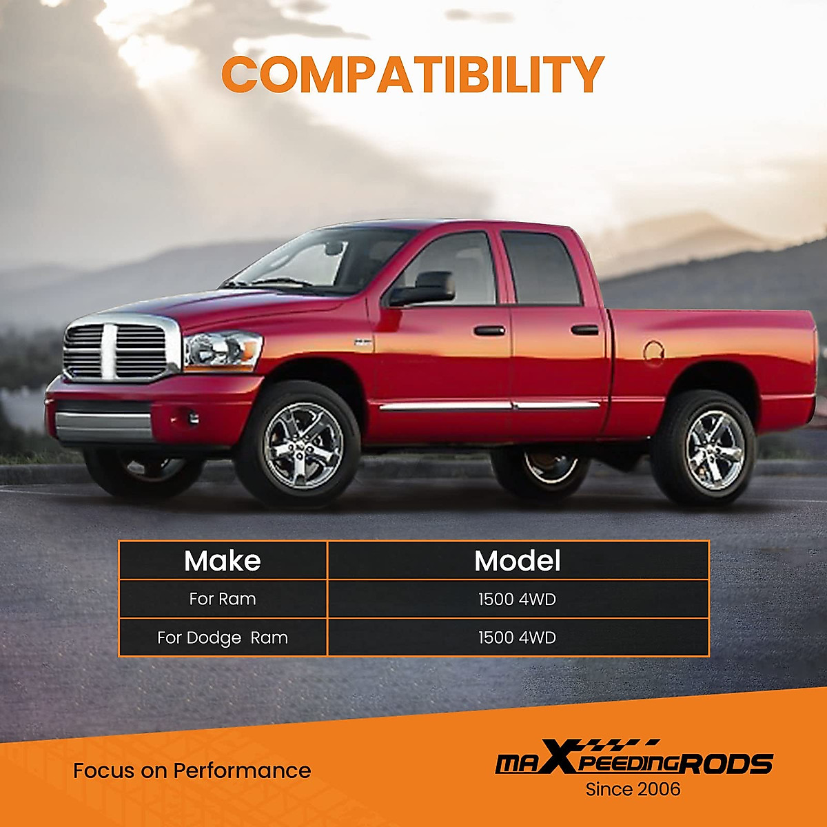 maXpeedingrods 5000 lbs Rear Air Suspension Bags Kit for Dodge Ram 1500 Standard 4WD 2019-2025 Air Spring Bag Kit