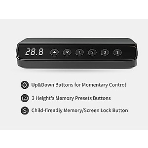 FEZIBO Electric Standing Desk with Double Drawers, 48 x 24 Inch Glass Top Monitor Stand Adjustable Sit Stand Desk with Storage Shelf, White Frame/LightWalnut Top