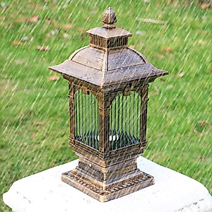 ZZYJYALG Glass Lamp Outdoor IP65 Waterproof Table Lamp Column Lamp European Home Garden Garden Floor Lamp Aluminum Lamp E27 Decorative Street Lamp Anti-Oxidation Column Lamp