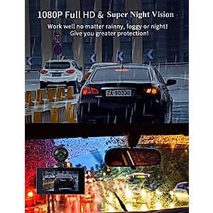 Milerong Dash Camera for Cars, FHD 1080P Mini Dash Cam with Super Night Vision, Portable Dash Cam Front, Small Dash Cam with Parking Mode, Loop Recordinng, Motion Detection,WDR, G-Sensor