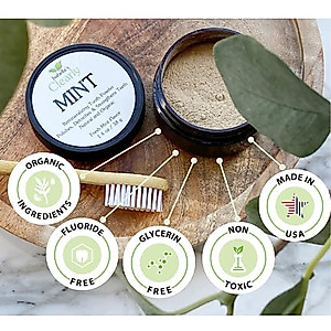 Isabella’s Clearly Mint Remineralizing Tooth Powder | Teeth Whitening Natural Fluoride Free Toothpaste for Adults, Kids, Sensitive Teeth and Gums | Xylitol, Baking Soda, Clay, Calcium (Mint Flavor)