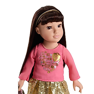 Journey Girls 18-Inch Callie Hand Painted Doll with Brown Hair and Brown Eyes, Kids Toys for Ages 6 Up by Just Play