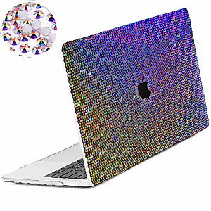 Teazgopx Bling Rhinestone MacBook Air 11 inch Case (Models:A1370 A1465),3D Glitter Sparkle Diamond Case Fashion Luxury Shiny Crystal Hard Shell for Womens Girls