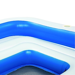 Bestway Hydro-Force Tropical Breeze 6 Person Inflatable Party Island Water Float Lounger with 6 Cup Holders, Backrests, and Detachable Sun Shade